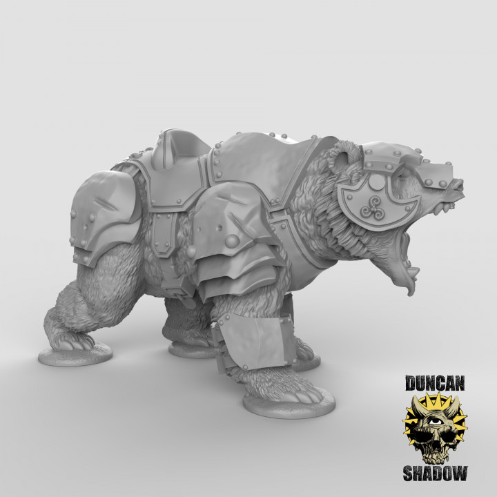 3D Printable Armoured Bears (Pre Support) by Duncan Shadow