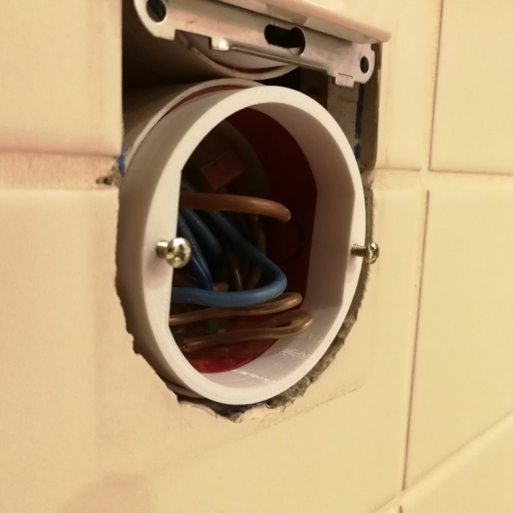 3D Printable Electrical Box Spacer 11mm by Espen Ruud Schultz