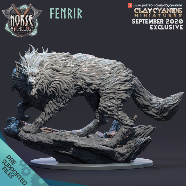 3D Printable Fenrir by Clay Cyanide Miniatures