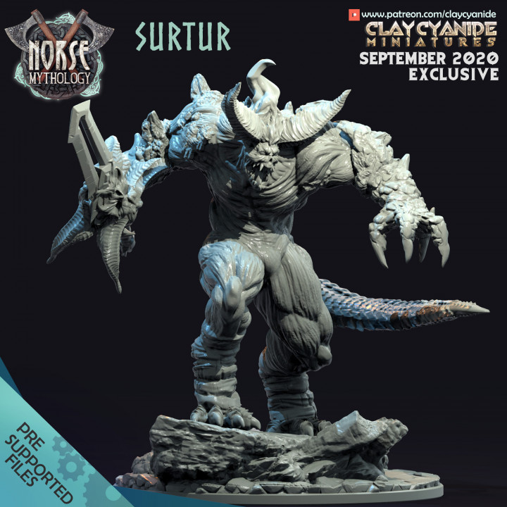 3D Printable Surtur by Clay Cyanide Miniatures