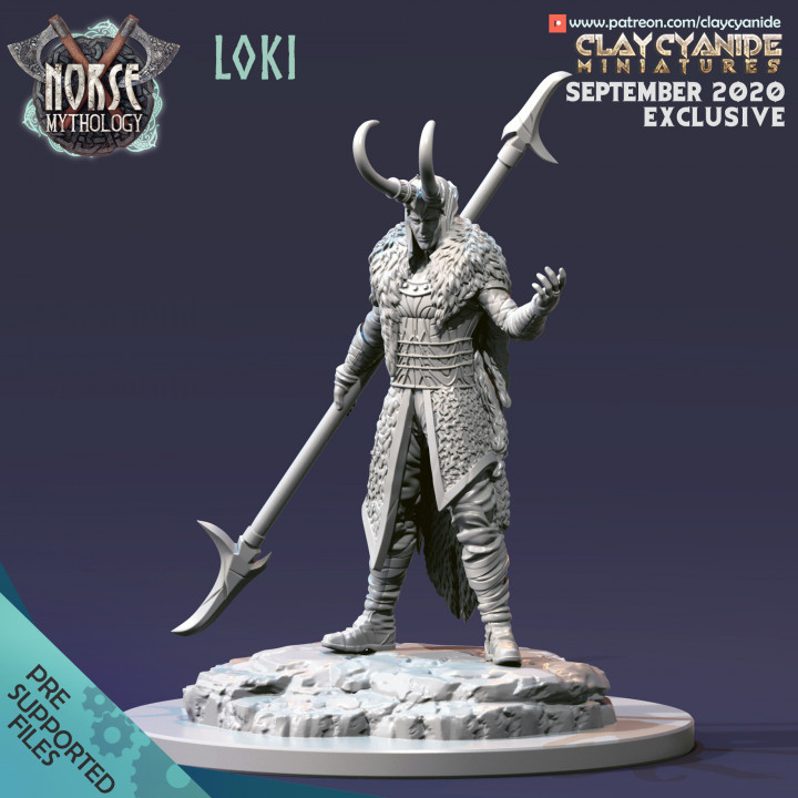 3D Printable Loki by Clay Cyanide Miniatures