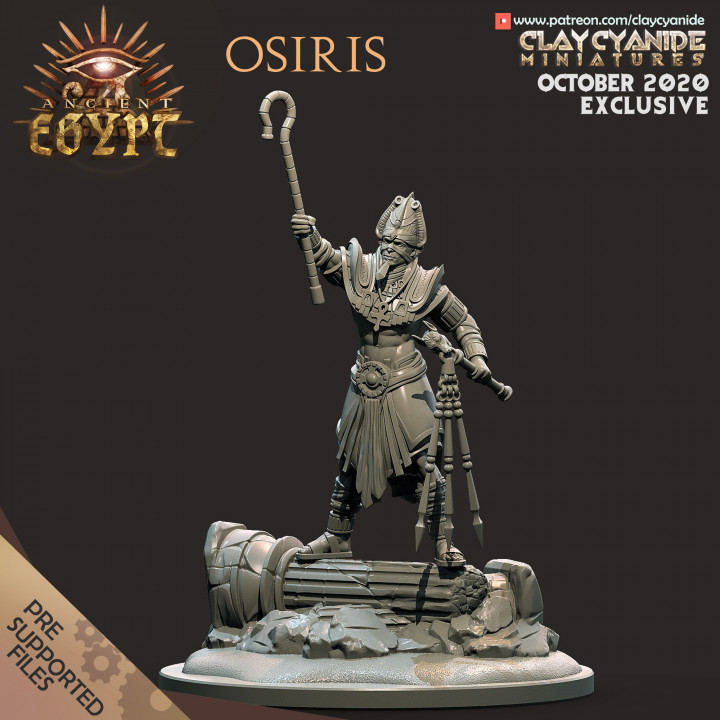 3D Printable Osiris by Clay Cyanide Miniatures
