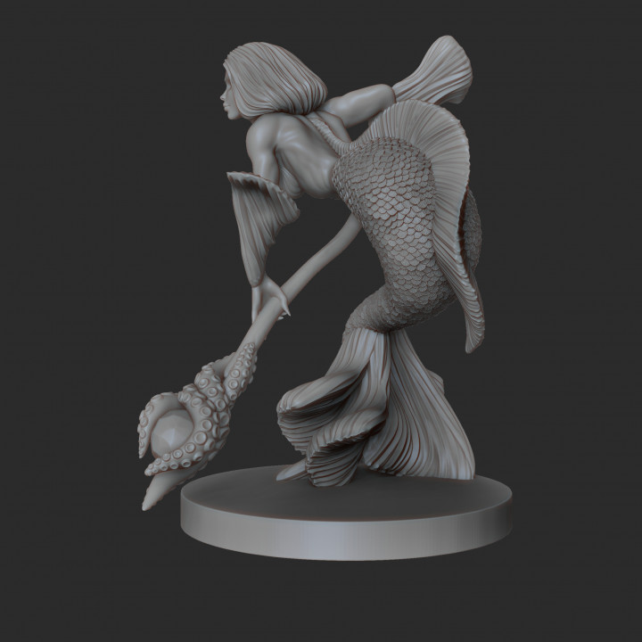 3D Printable Mermaid by Under the odd willow