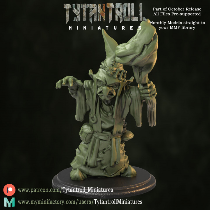 3D Printable Goblin Wizard [Professionally Pre-Supported] by TytanTroll ...