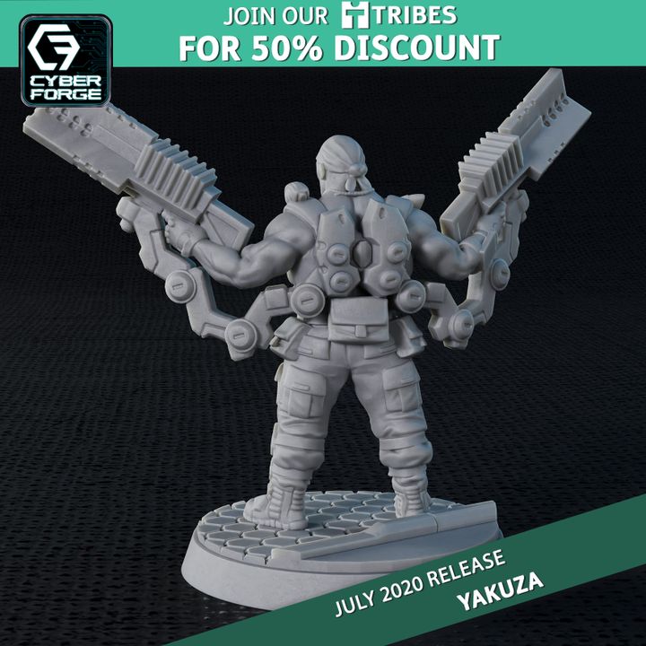 3D Printable Cyber Forge Major Bob Parker Marine by Titan Forge Miniatures