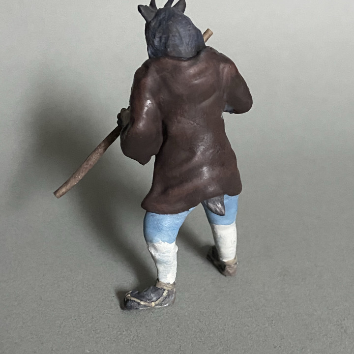 3D Printable Samurai Japanese Serow Goat by LabradoriteWolf