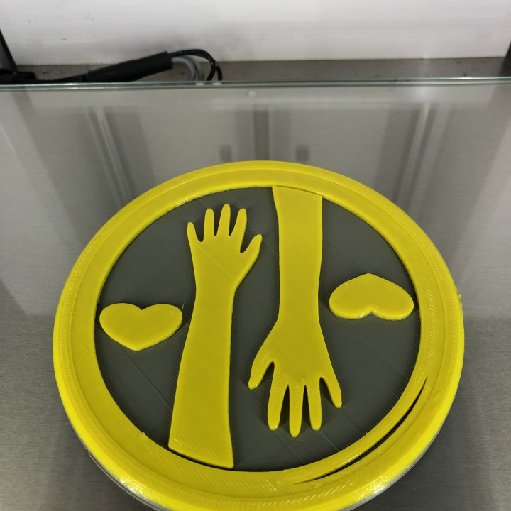 3D Printable Coaster 'helping hands' by raimonvibe