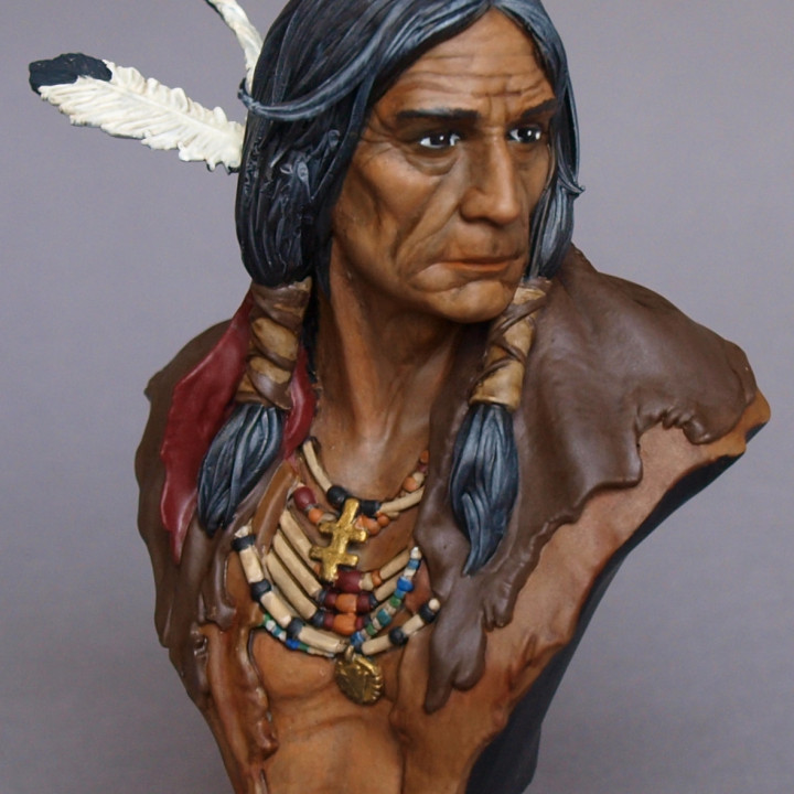 3D Print of Native American Bust by Doblist