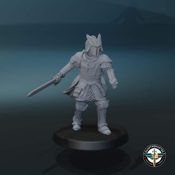 3D Printable Knight Commander /General on Foot and Mounted by ...