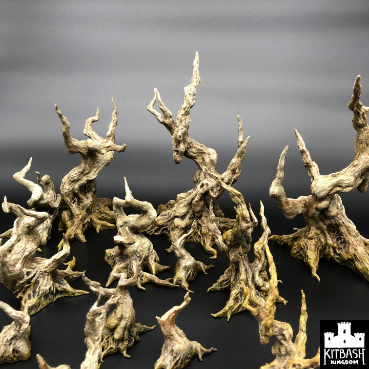 3D Printable Dread Wood Iron Bark Trees by kitbash kingdom