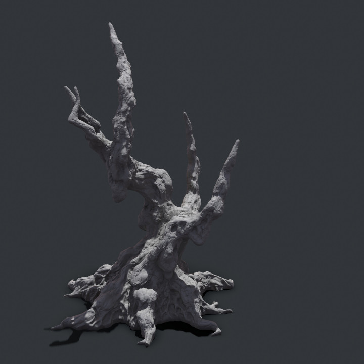 3D Printable Dread Wood Iron Bark Trees by kitbash kingdom