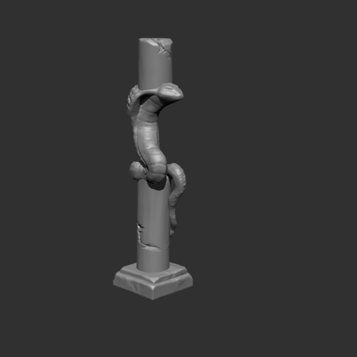 3D Printable Serpent Pillar by serdar e.