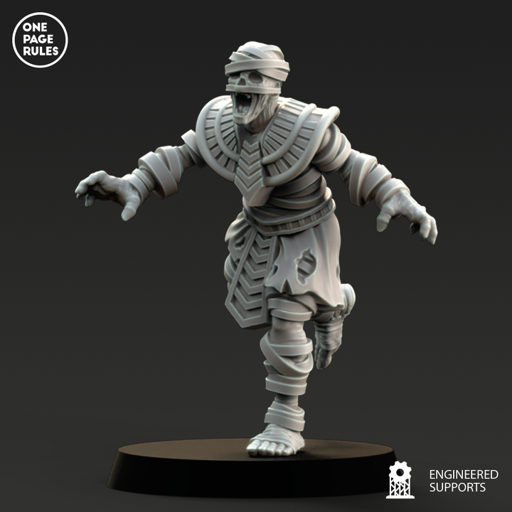3D Printable Desert Mummies - Mummified Undead by One Page Rules