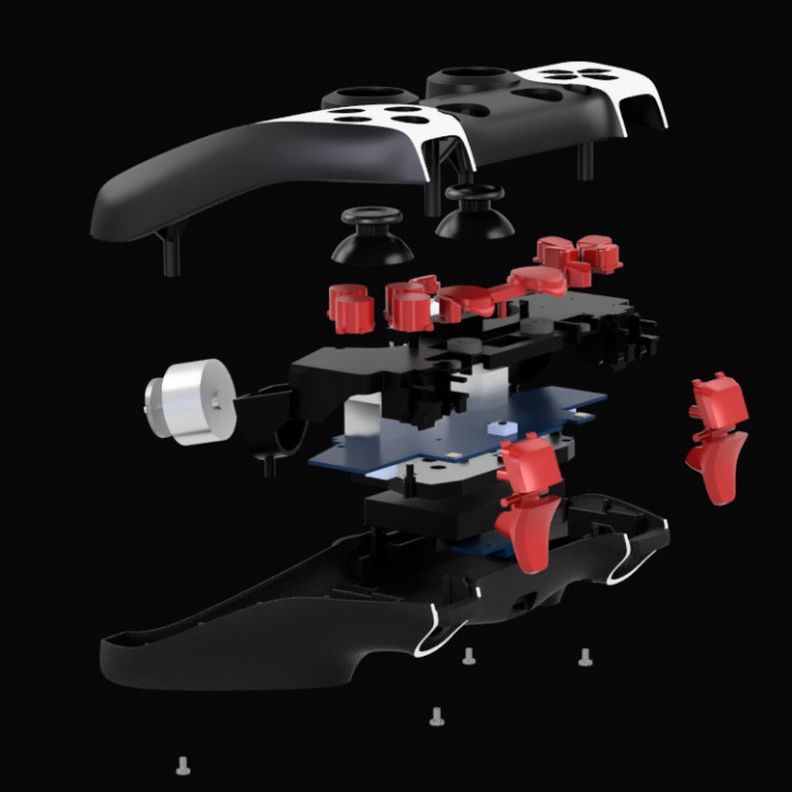 3D Printable PS4 controller shell by Aleksej