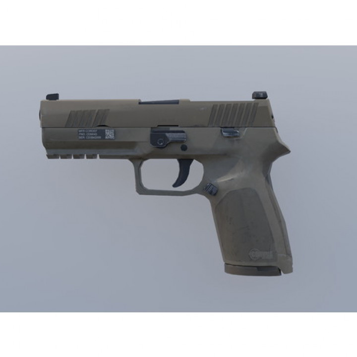 3D Printable call of duty MW m19 pistol by Ben Dillon