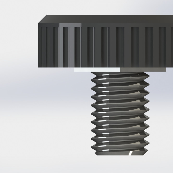 3D Printable Thumb Screw Cap for Hex Bolt by JB