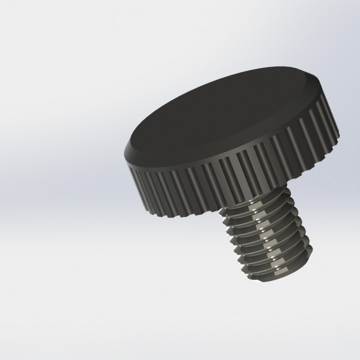 3D Printable Thumb Screw Cap for Hex Bolt by JB