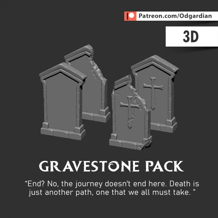 3D Printable Grave Stone Pack by serdar e.