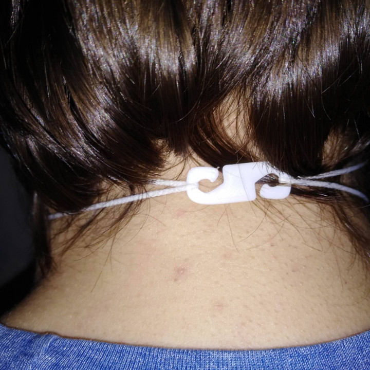 3D Printable Double Hook for Face Mask by Dan Markov
