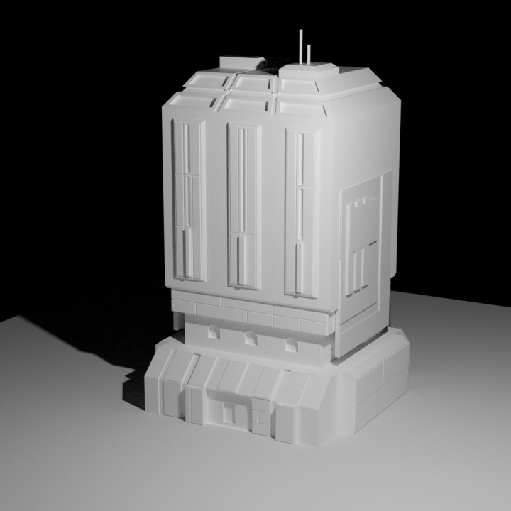 3D Printable Battletech 6mm office buildings by Rod Genardini