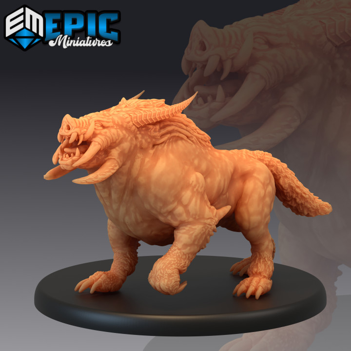 3D Printable Arctic Boar / Troll Pig / Bulky Horned Forest Monster by ...