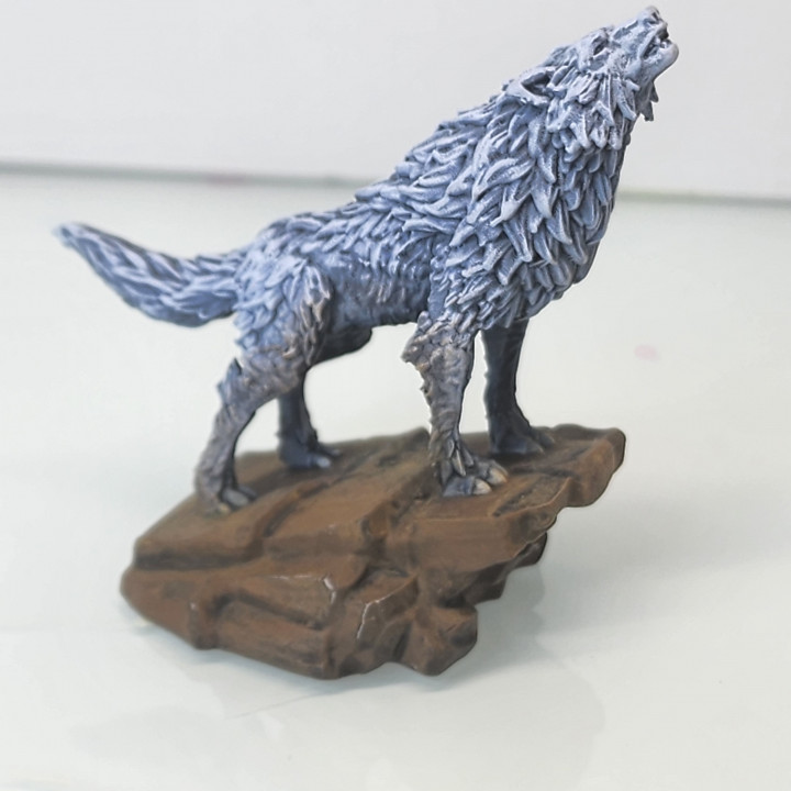 3D Print of Winter Wolf Howling / Dire Wolf / Forest Monster Encounter ...