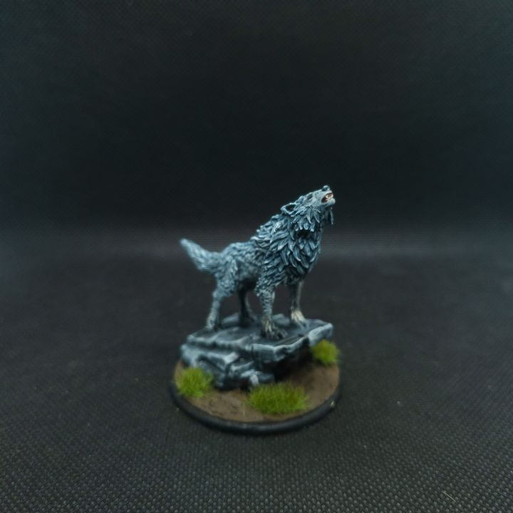 3D Print of Winter Wolf Howling / Dire Wolf / Forest Monster Encounter ...