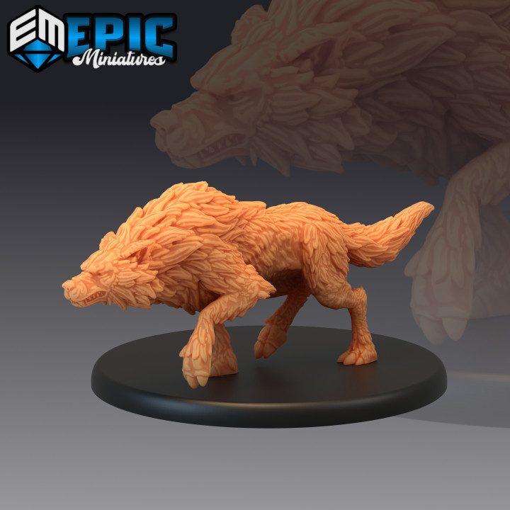 3D Printable Winter Wolf Set / Dire Wolf Sled / Forest Monster ...