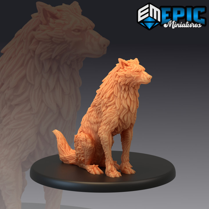 3D Printable Winter Wolf Set / Dire Wolf Sled / Forest Monster ...
