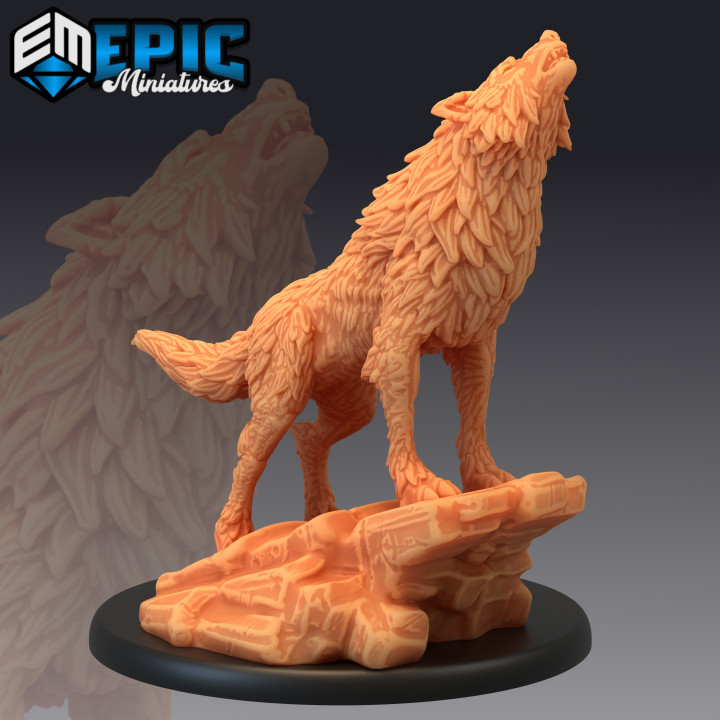 3D Printable Winter Wolf Set / Dire Wolf Sled / Forest Monster ...
