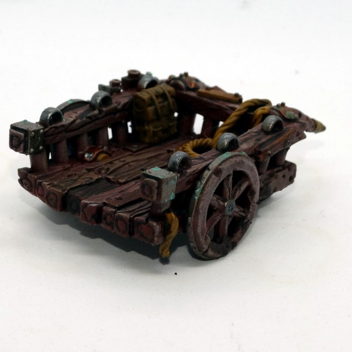 3D Printable Hand cart miniature for tabletop games (Dungeons and ...
