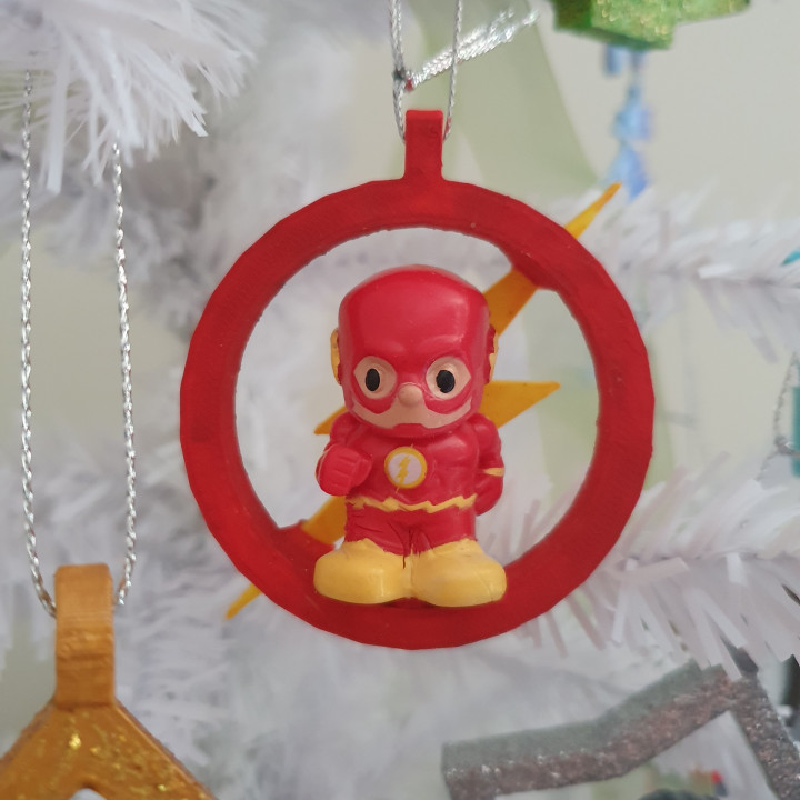 3D Printable The flash Christmas tree ornament pencil toppers or ...