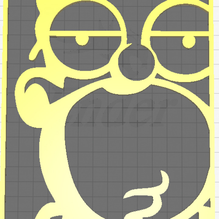 3D Printable Cuadro Homero Simpson by Roberto