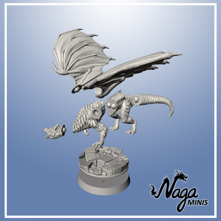 3D Printable Ice Dragon by Naga Minis