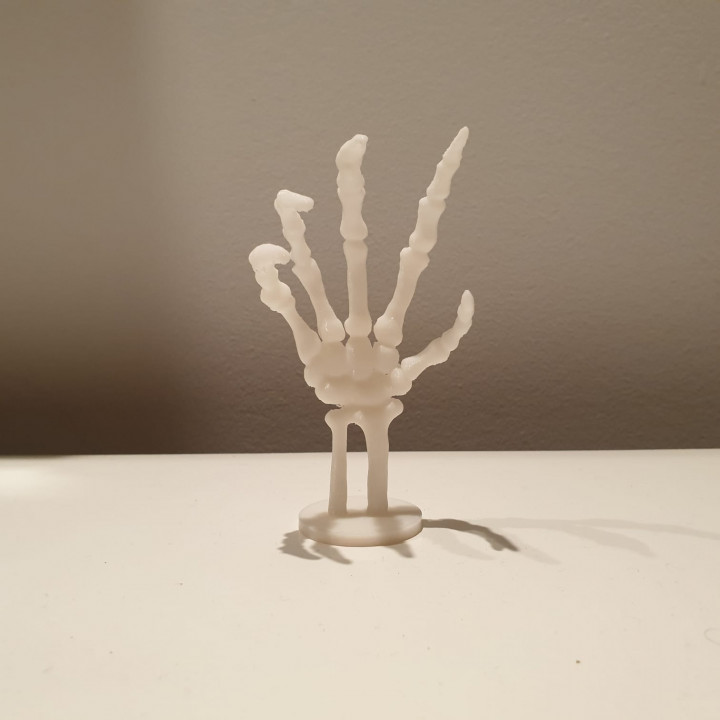 3D Printable skeleton hand by my create by Yotam