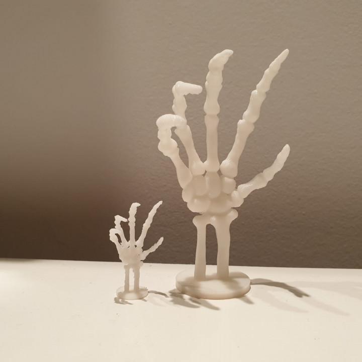 3D Printable skeleton hand by my create by Yotam