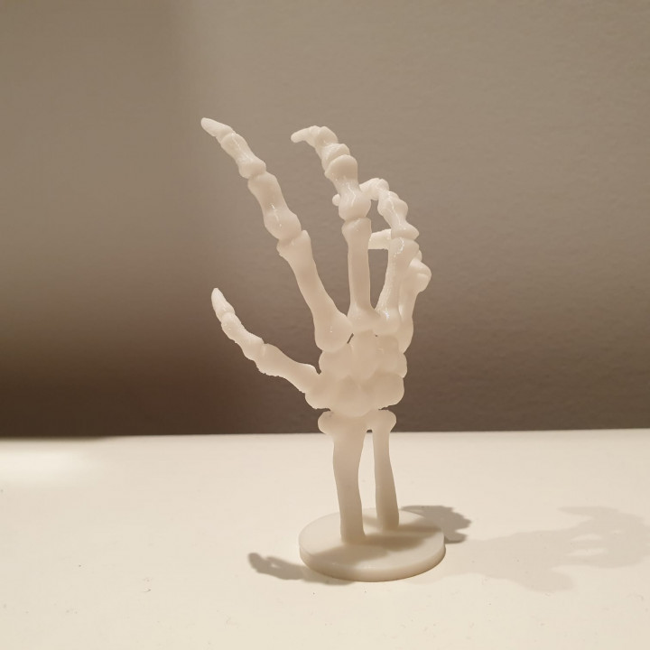 3D Printable skeleton hand by my create by Yotam