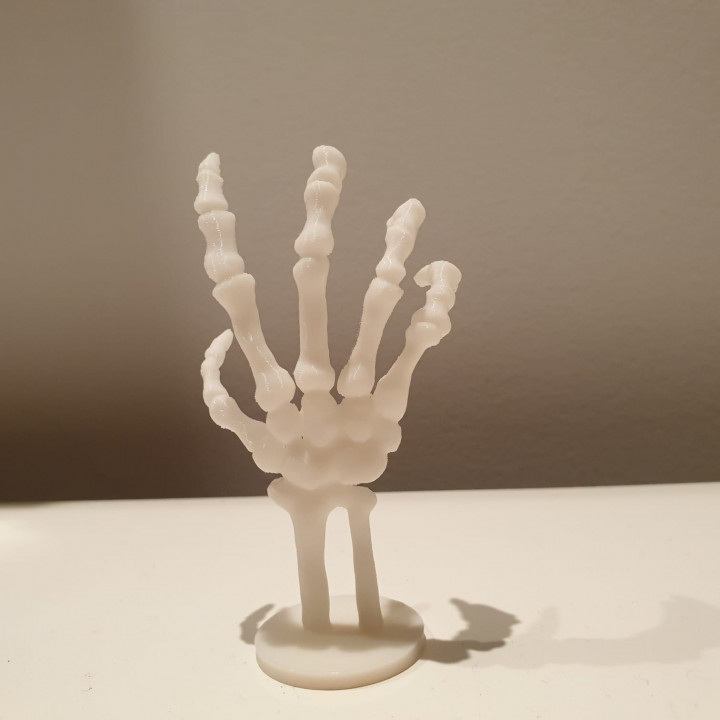 3D Printable skeleton hand by my create by Yotam
