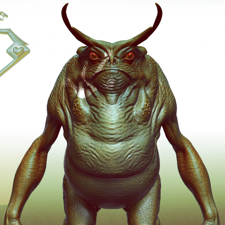 3D Printable Froglodyte by Alexis Velazquez