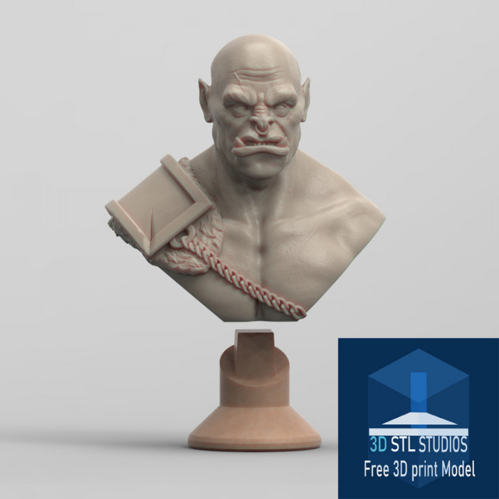 3D Printable ORC BUST Free 3D print model by 3dstlstudios