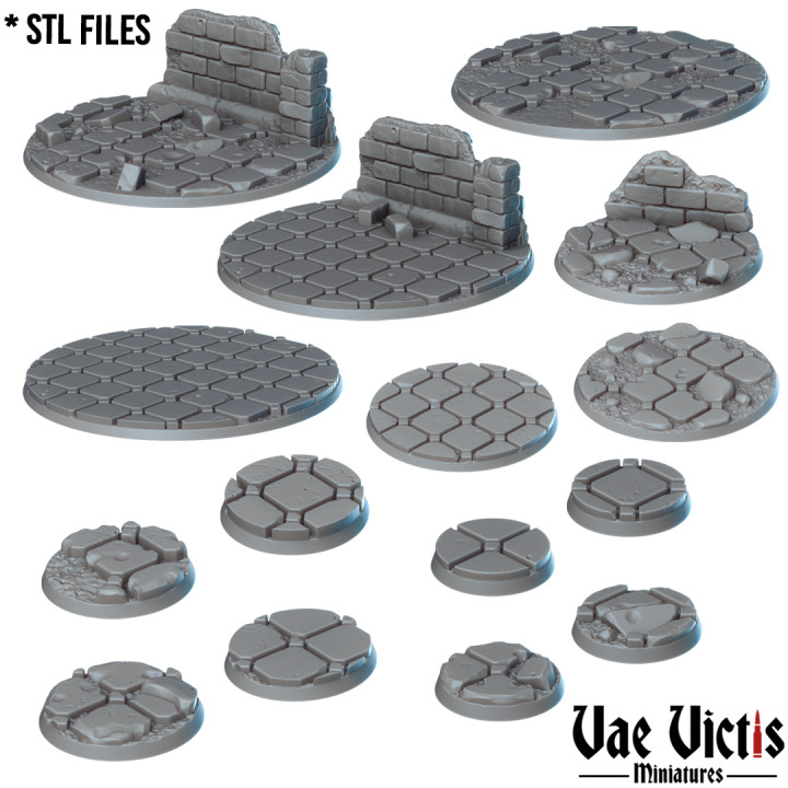 3D Printable Gothic bases by Vae Victis Miniatures