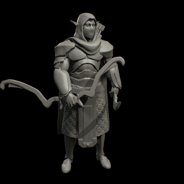3D Printable Elf Ranger by Jeremy Smith