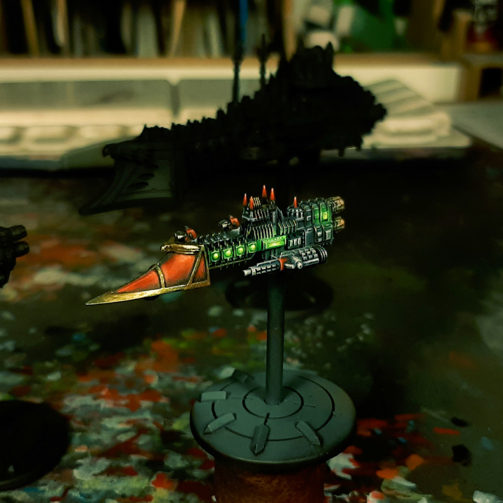 3D Print of Human Navy Rapier Frigate by Fryndlz