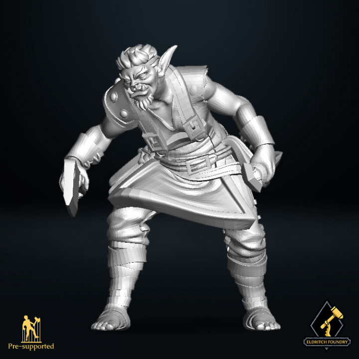 3D Printable Bugbear Cook/Rogue (female) by Eldritch Foundry