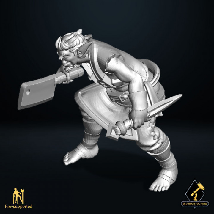 3D Printable Bugbear Cook/Rogue (female) by Eldritch Foundry