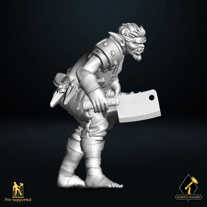 3D Printable Bugbear Cook/Rogue (female) by Eldritch Foundry