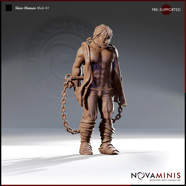 3D Printable Slave Human Male 01 by NovaMinis