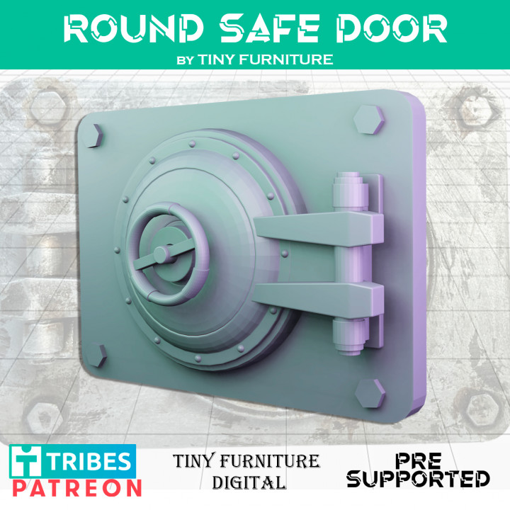 3D Printable Round safe door by Tiny Furniture