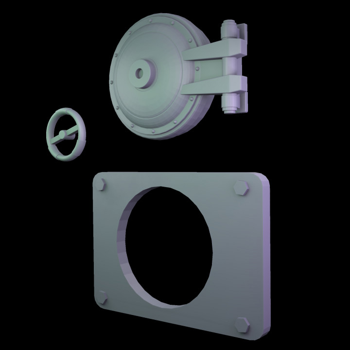 3D Printable Round safe door by Tiny Furniture