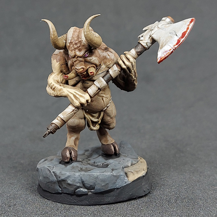 3D Printable Minotaur B - Male Battle Axe - PRE-SUPPORTED by ...